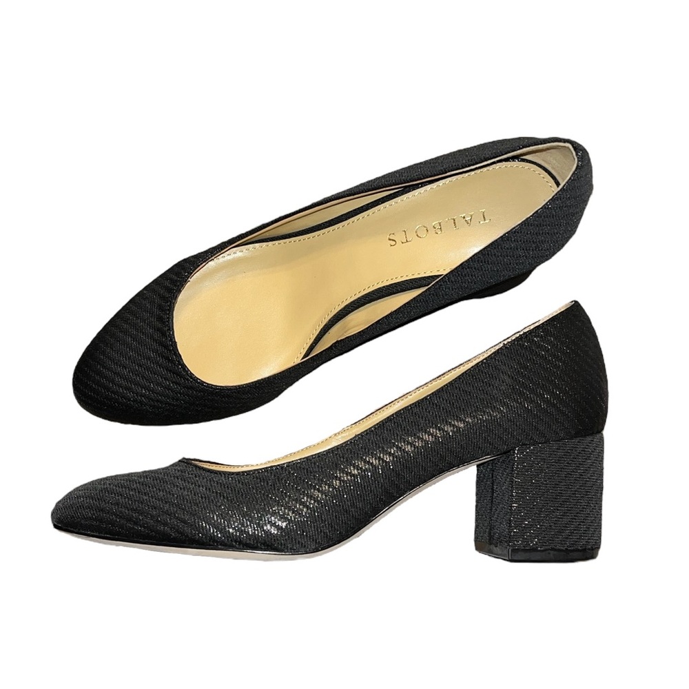 Talbots Isa Block-Heel Black Pumps - Gem